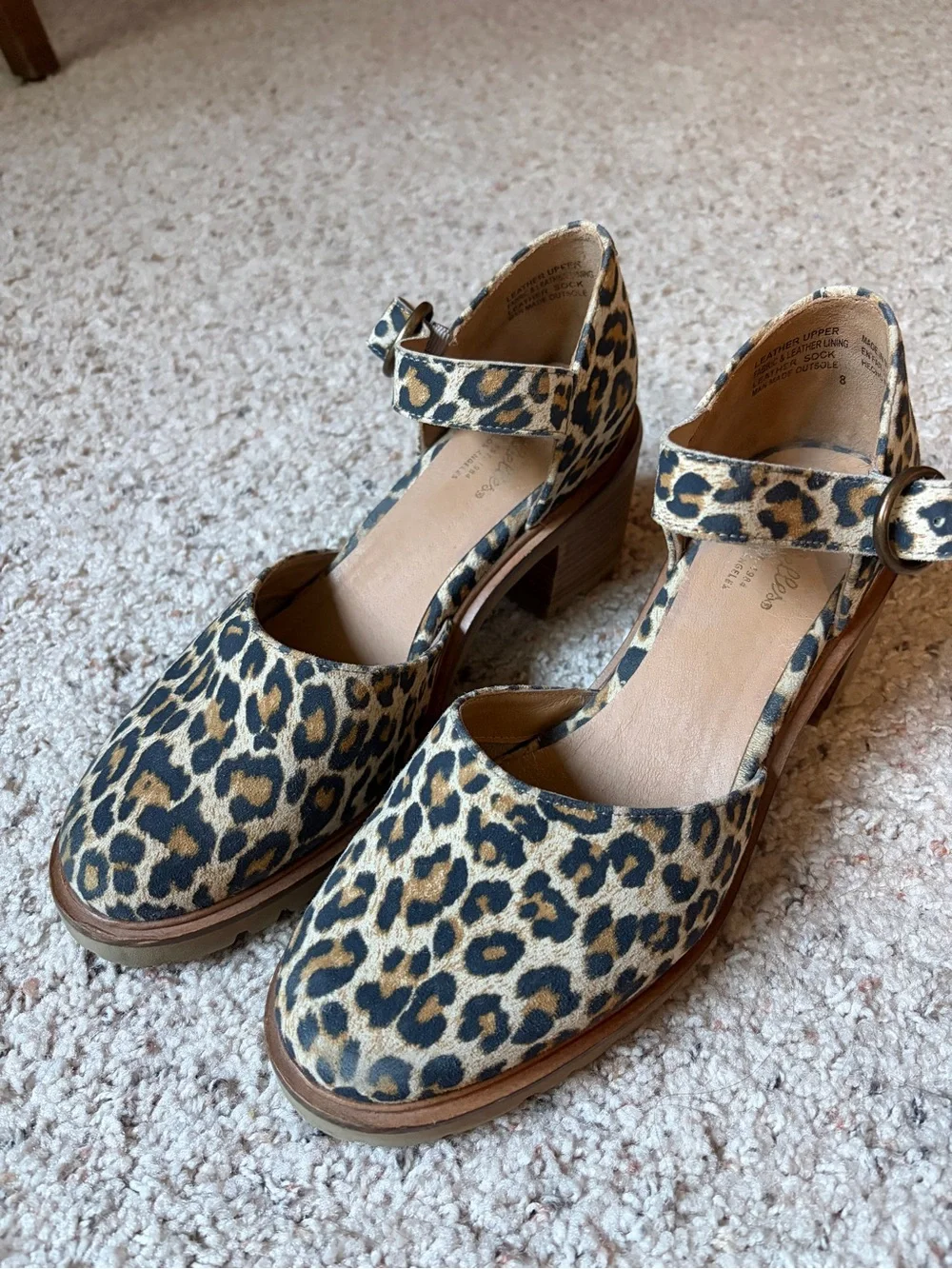 Seychelles | Shoes | Seychelles Leopard Print Anklestrap Block Heel In ...